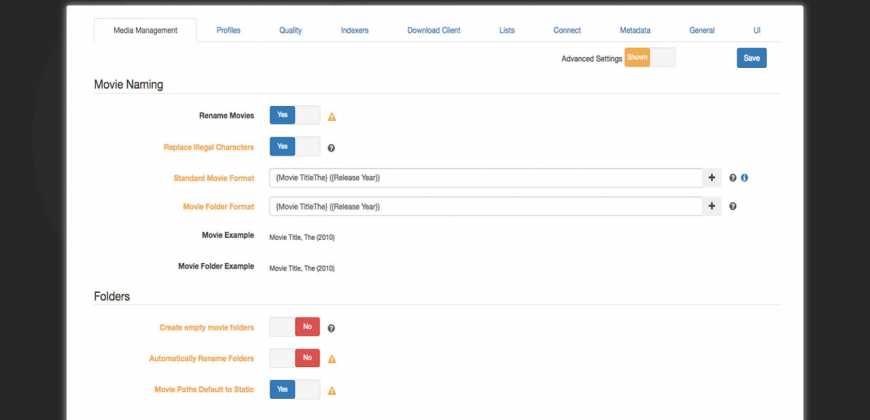 Radarr Configuration How To Configure Automated Movie Downloading 3511